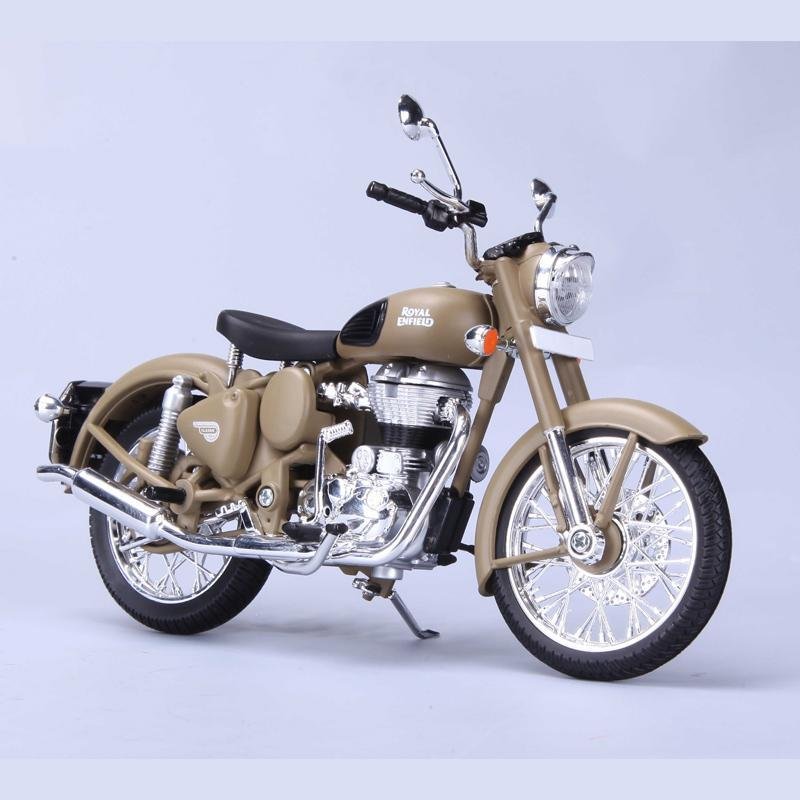 Royal Enfield Bullet Bike Miniature/Scale Model Black - Dug Dug Motorcycles