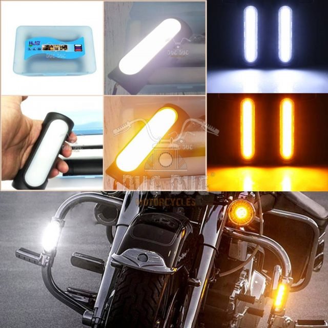 LED Leg Guard for Royal Enfield - Amber - Dug Dug Motorcycles