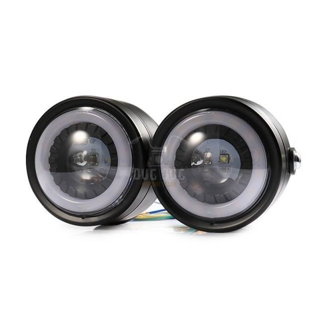 Dual Twins Motorcycle Dual LED Headlight Double Headlamp Universal ...