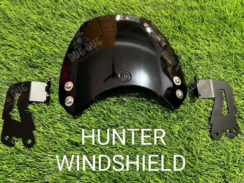 New Hunter 350 OEM Windshield Visor with CNC Clamps Direct Fit - Dug ...