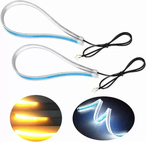 Universal LED DRL Strip Light Bike Wheel Light White Amber - Dug Dug ...