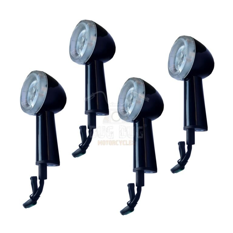 Silver LED Indicators for Royal Enfield Meteor 350 - Black - Dug Dug ...